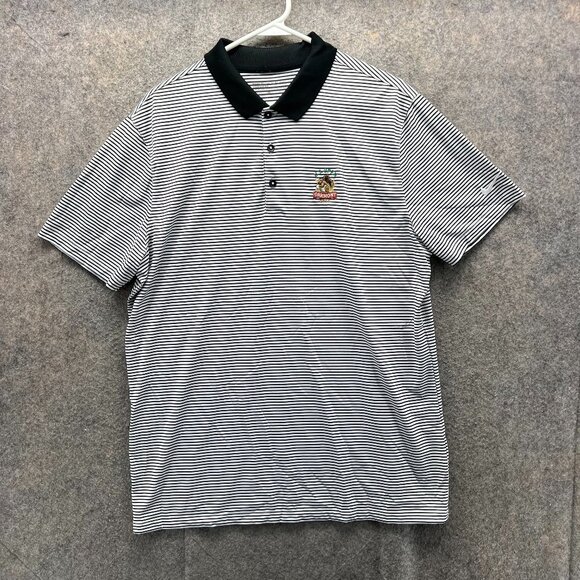 Nike | Shirts | Nike Polo Shirt Men Large Black White Golf Standard ...